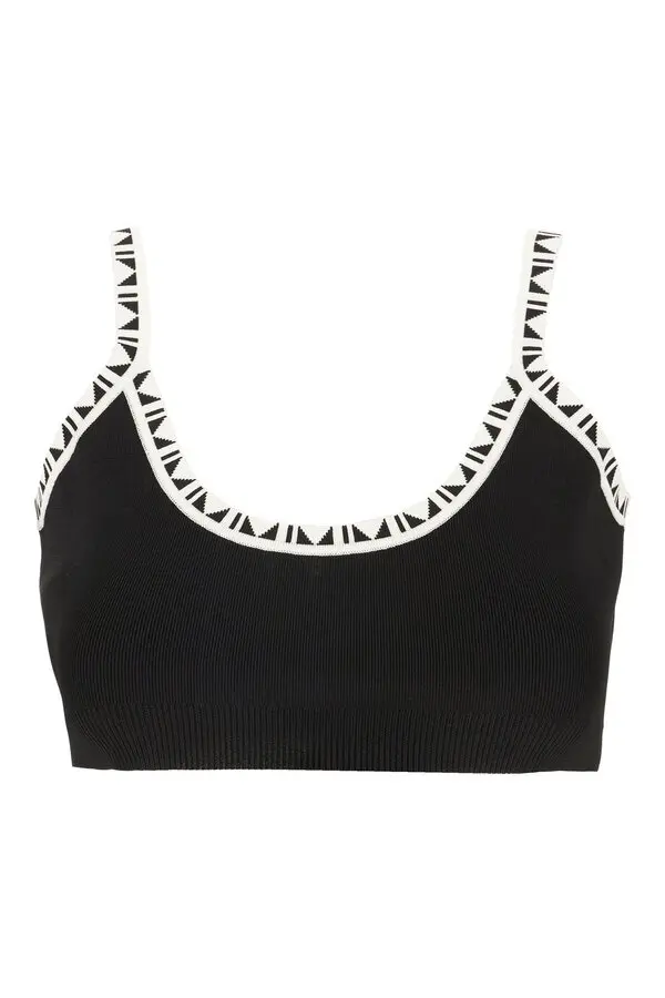 Versace Knit Crop Tank Top - Multicolor