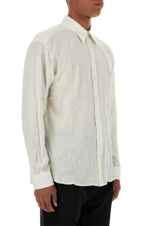Dolce & Gabbana Ivory Stretch Silk Shirt