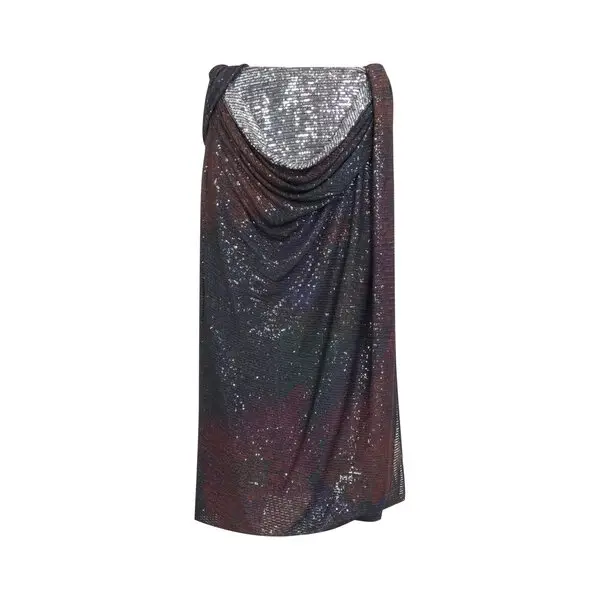 MAISON MARGIELA Sequins Draped Maxi Skirt