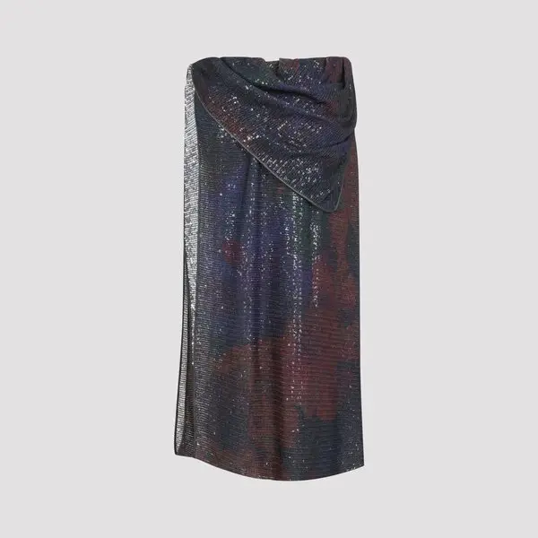 MAISON MARGIELA Sequins Draped Maxi Skirt
