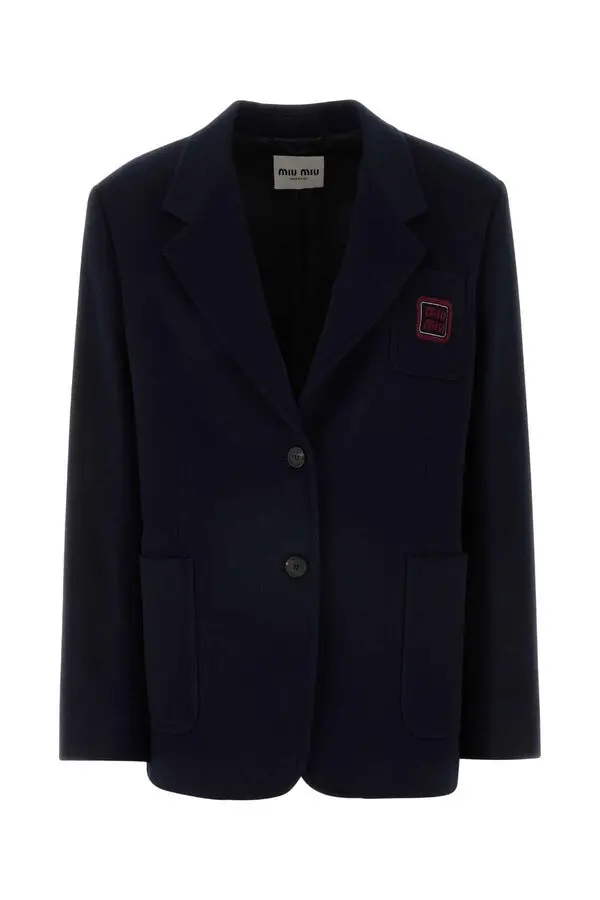 Miu Miu Midnight Wool Blend Blazer
