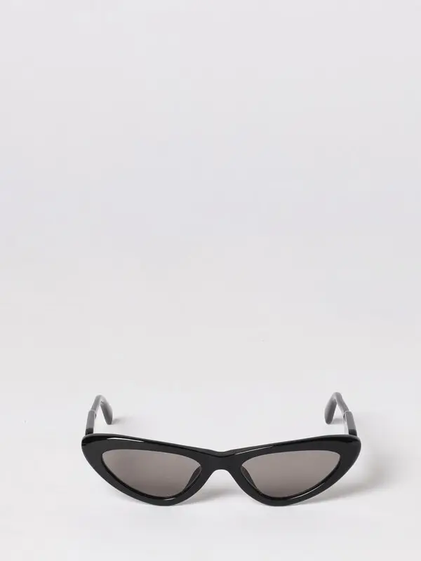 Miu Miu Triangular Frame Acetate Sunglasses With Contrast Logo - Black