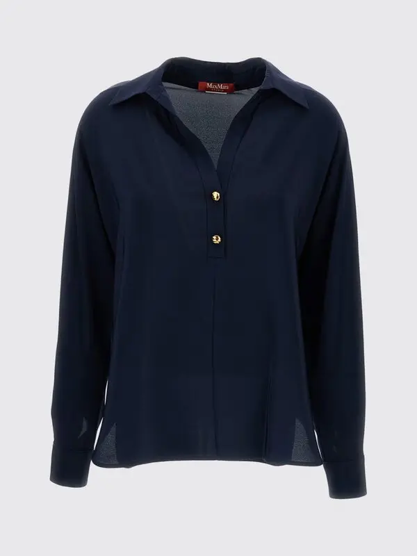 Max Mara Silk Polo Shirt - Blue