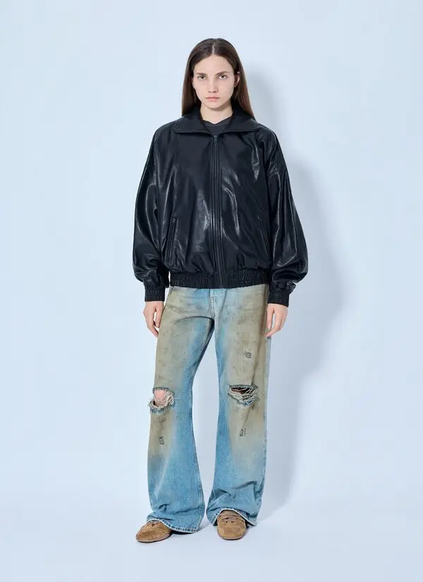 Acne Studios Leather Bomber Jacket