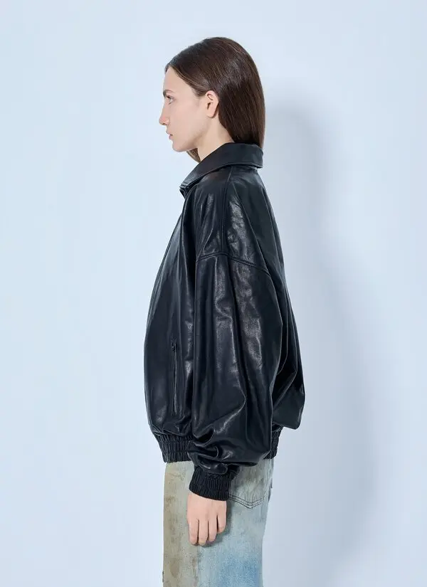Acne Studios Leather Bomber Jacket