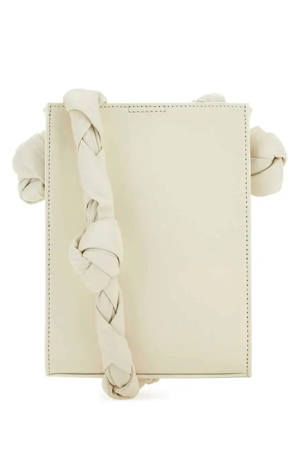 JIL SANDER Ivory Leather Tangle Shoulder Bag