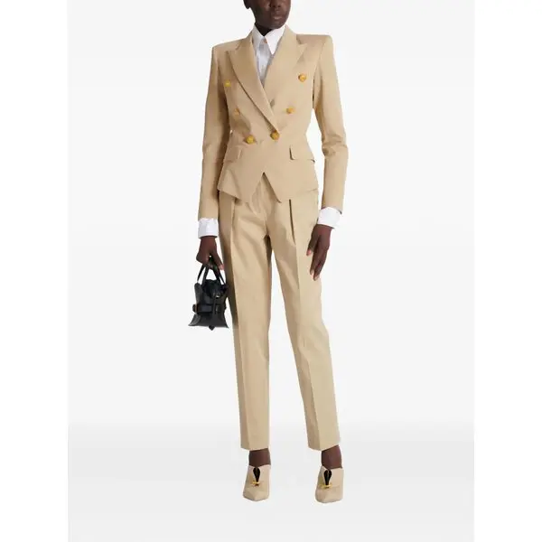 Balmain Neutrals Trousers Tailored Trousers