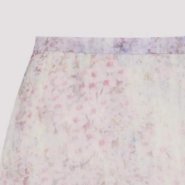 Alberta Ferretti Printed Organza Midi Skirt - Multicolor