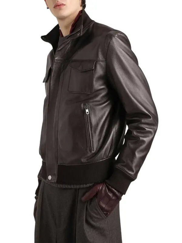 Dolce & Gabbana Lambskin Bomber Jacket