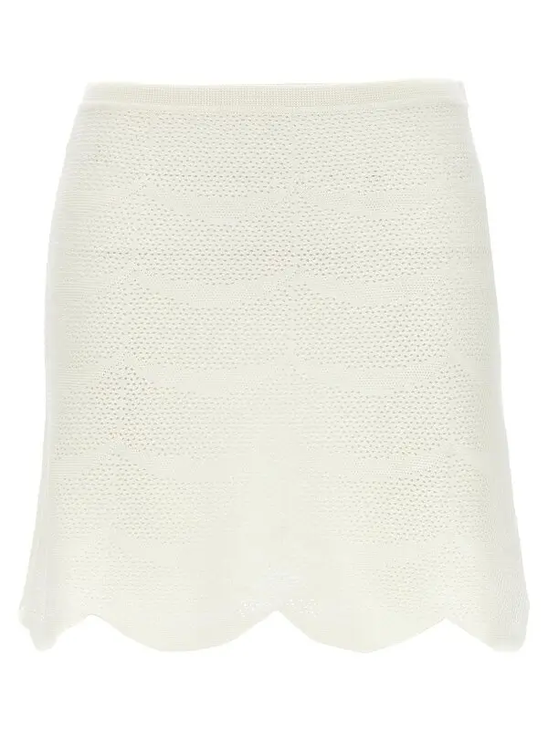 TOM FORD Crochet Mini Skirt - White