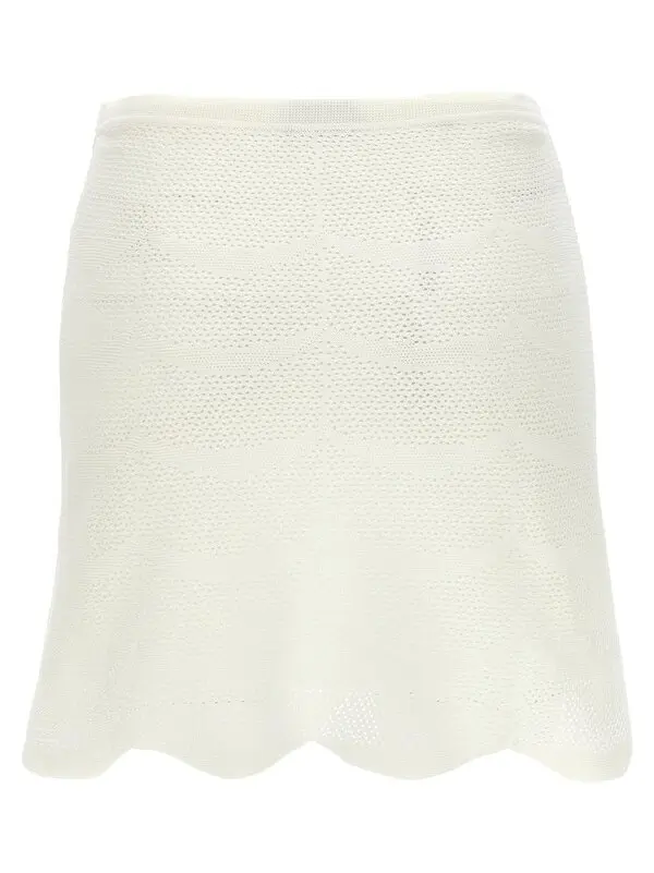 TOM FORD Crochet Mini Skirt - White