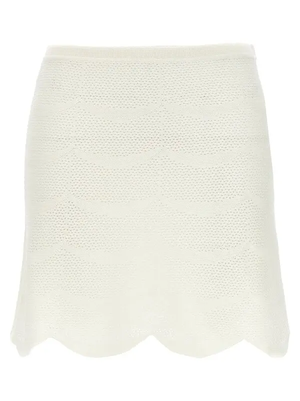 TOM FORD Crochet Mini Skirt - White