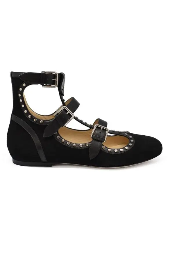 JIMMY CHOO Hartley Ballet Flats - Black