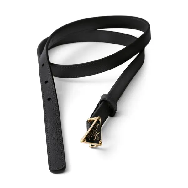 Prada Saffiano Leather Belt - Black