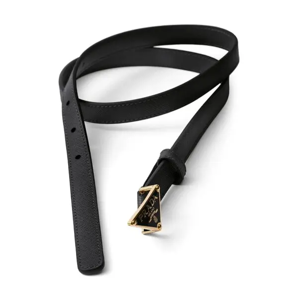 Prada Saffiano Leather Belt - Black