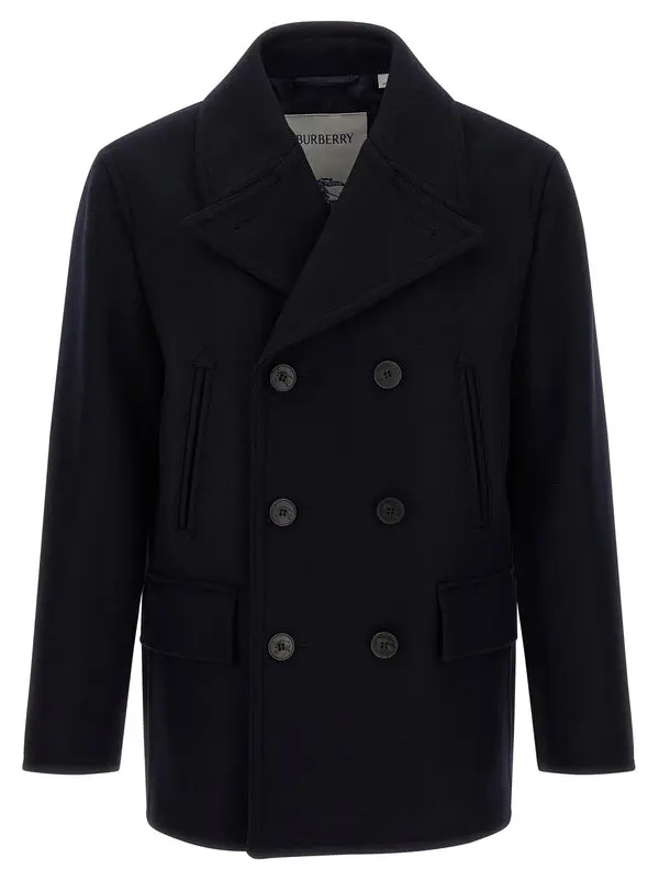 Burberry Shelborne Wool Coat - Blue