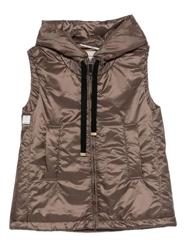 Max Mara Silk & Nylon Down Vest - Multicolor