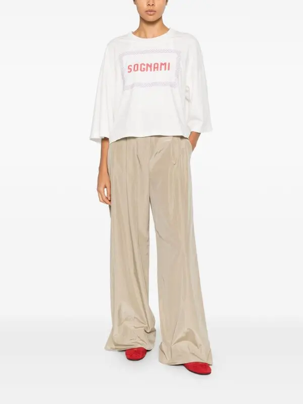 FORTE_FORTE Cotton Blend Trousers - Multicolor