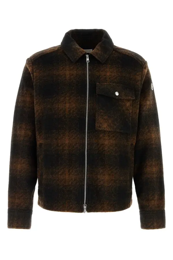Moncler Embroidered Flannel Shirt