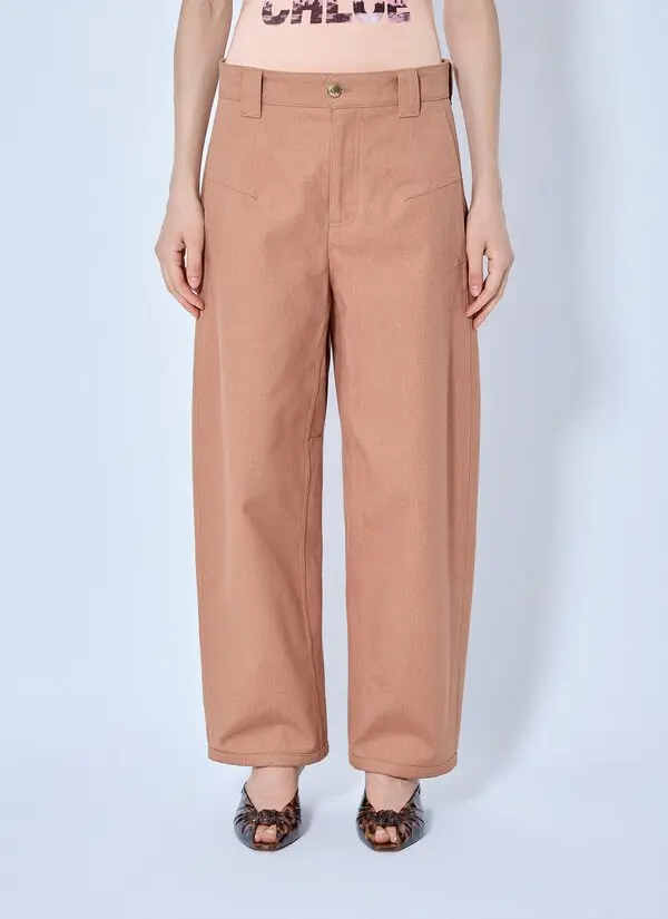 Chloé Wide-leg Barrel Trousers
