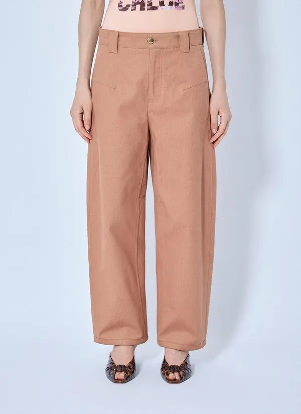 Chloé Wide-leg Barrel Trousers - Pink