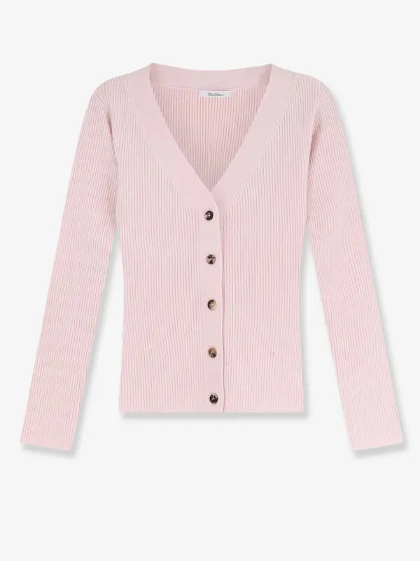 Max Mara Ribbed Wool And Cashmere Cardigan - Multicolor