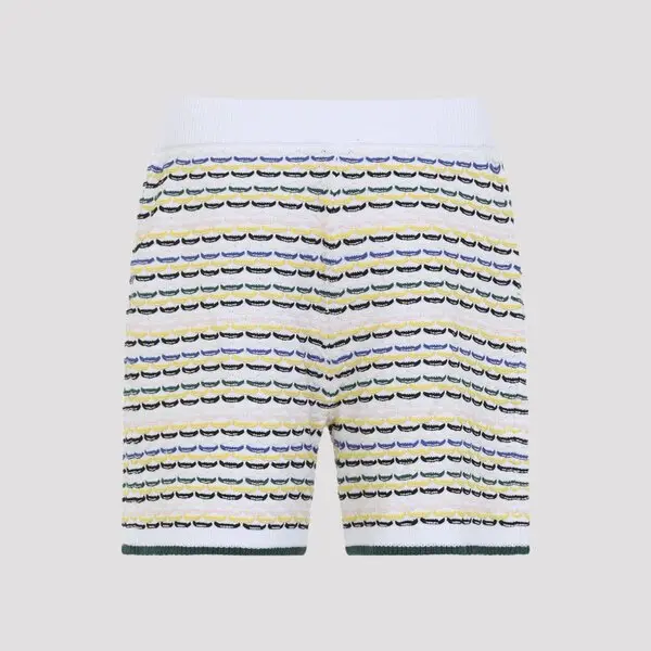 Casablanca Crocheted Cotton Bermuda Shorts - Multicolor
