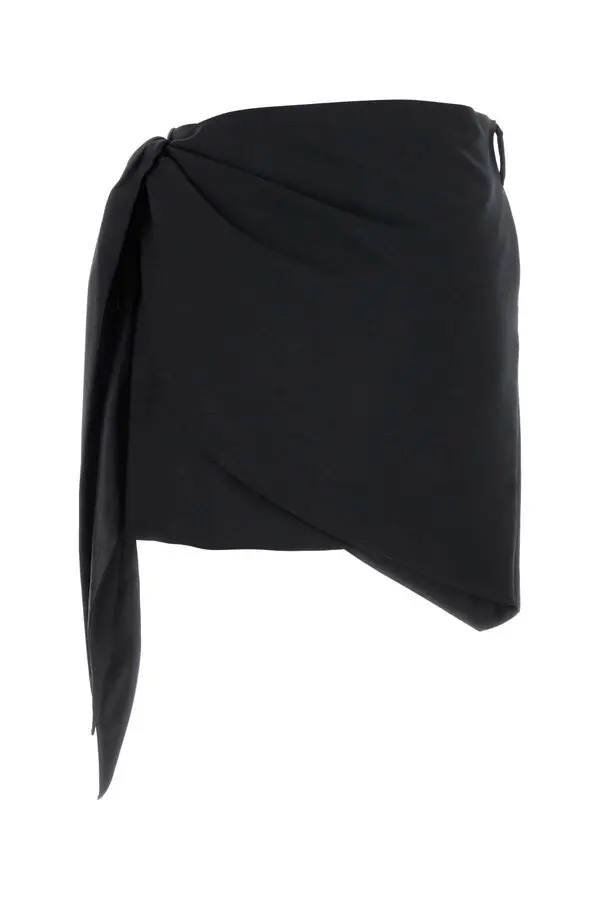 Prada Midnight Mohair Blend Mini Skirt