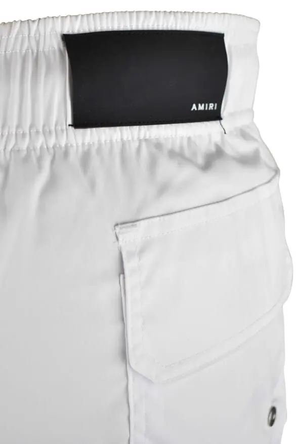 Amiri Logo Print Swim Shorts - White