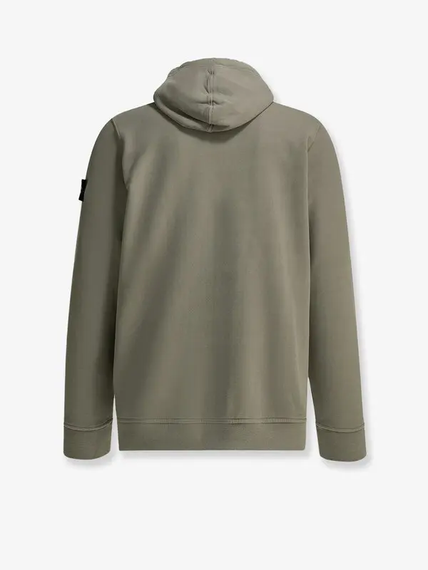 Stone Island Organic Cotton Sweatshirt With Lateral Logo Patch