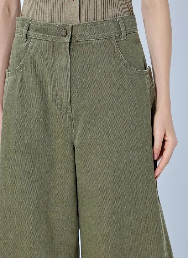 Max Mara Wide-leg Trousers - Green