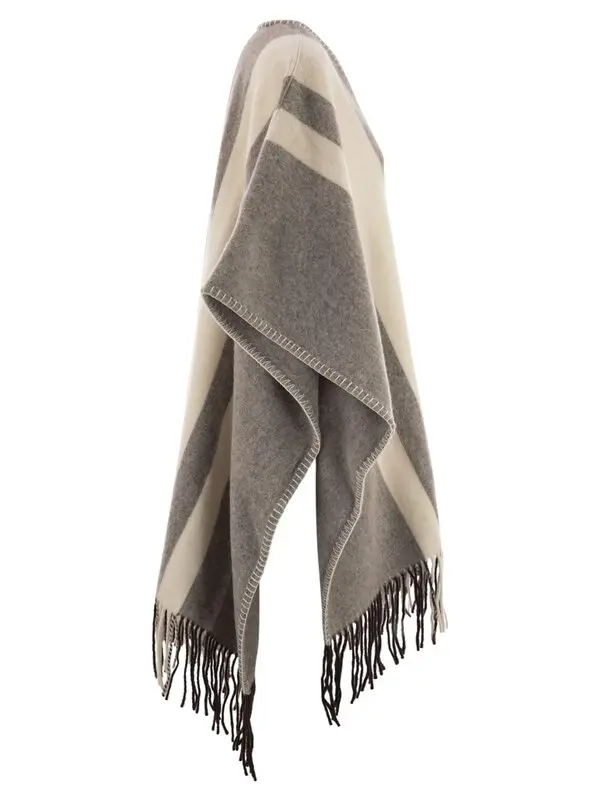 FAY Wool Poncho With Hook