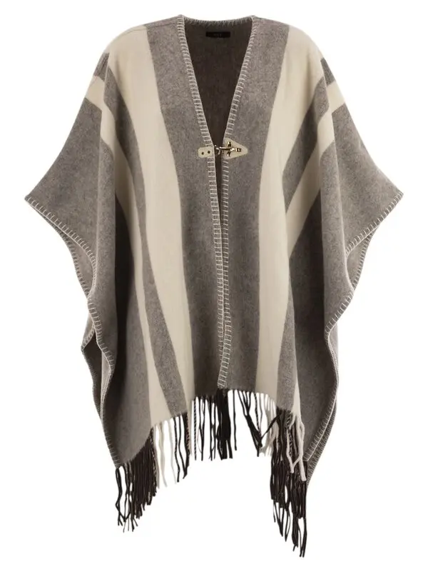 FAY Wool Poncho - Multicolor