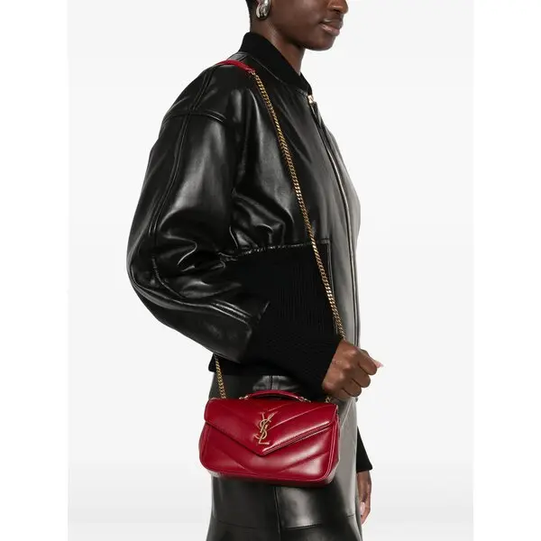 Saint Laurent Lambskin Mini Bag - Red