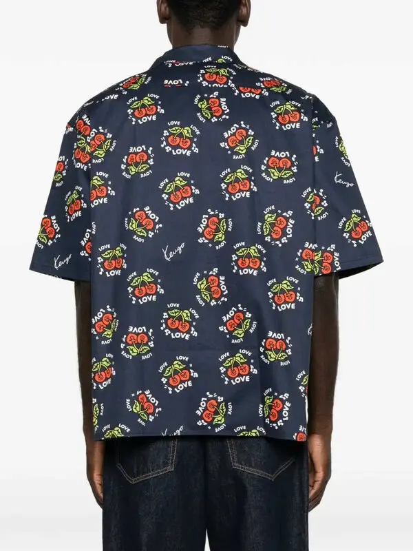 Kenzo Short-sleeved Shirt With Cherry Print