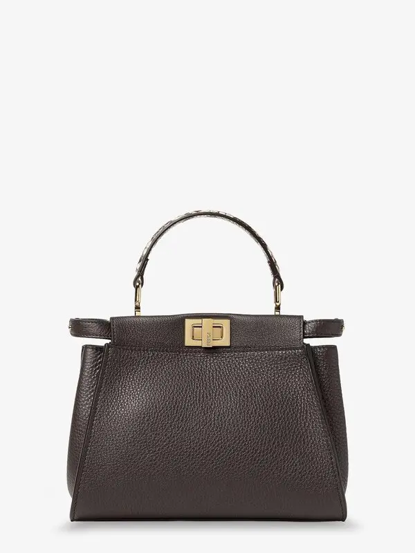 Fendi Peekaboo Mini Hammered Leather Handbag - Multicolor