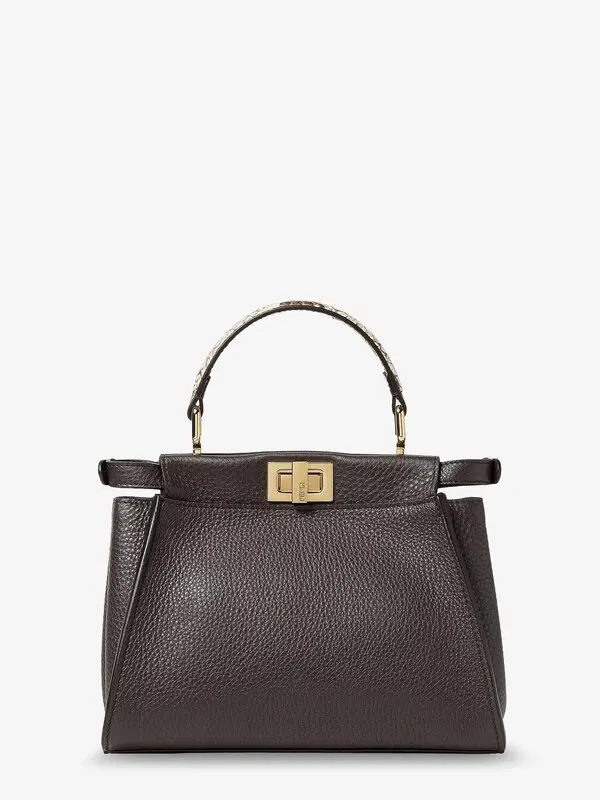 Fendi Peekaboo Mini Hammered Leather Handbag - Multicolor