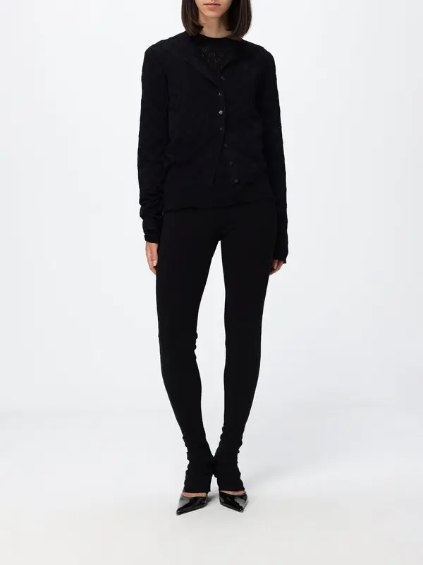 Gucci Sheer Gg Monogram Criªpe Top With Long Sleeves