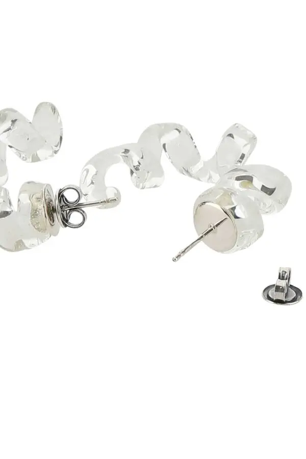 Bottega Veneta Glass Turn Earrings - White