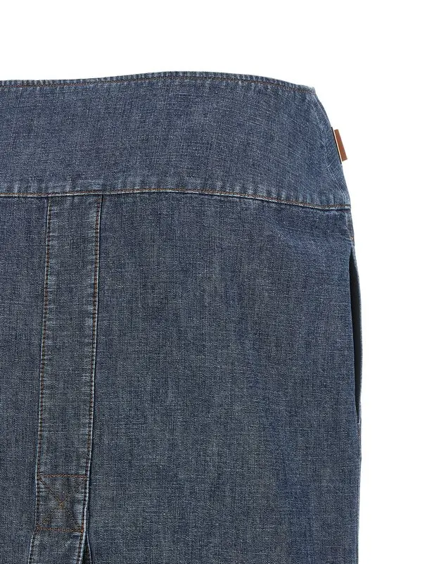 Fendi Chambray Denim Skirt