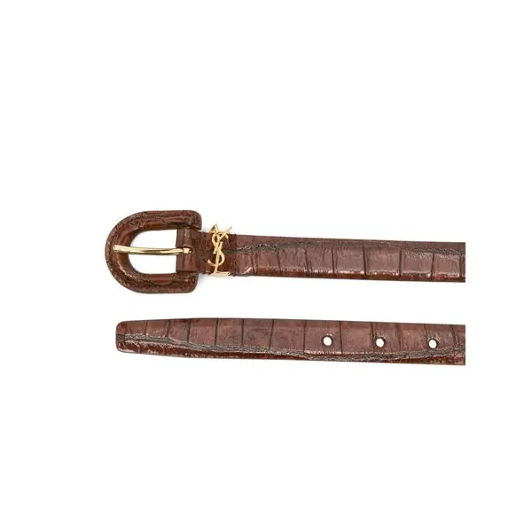 Saint Laurent Crocodile Effect Belt