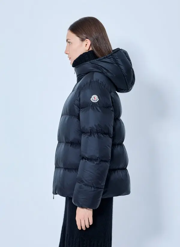 Moncler Hooded Short Down Jacket - Black