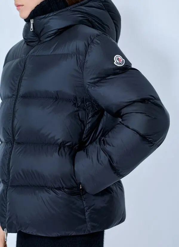 Moncler Hooded Short Down Jacket - Black