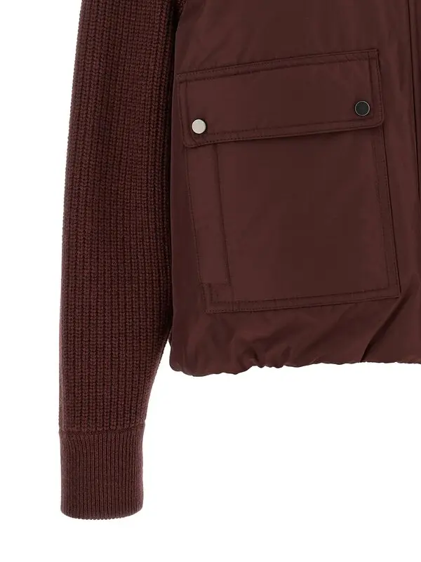 Brunello Cucinelli Shiny Zipper Pull' Down Jacket