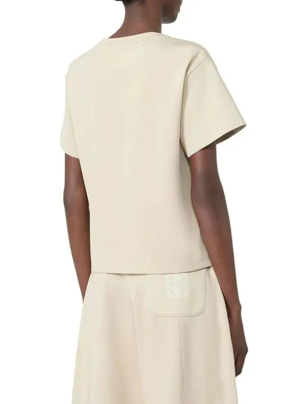 Max Mara Short-sleeved T-shirt With A Slightly Boxy Silhouette - Multicolor