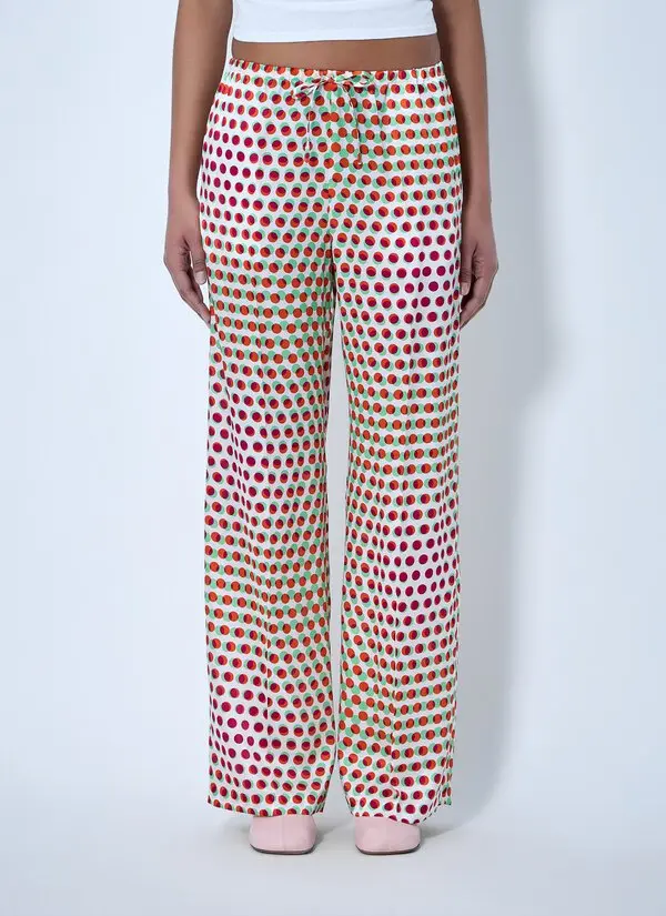 Dries Van Noten Wide-leg Patterned Trousers - Red