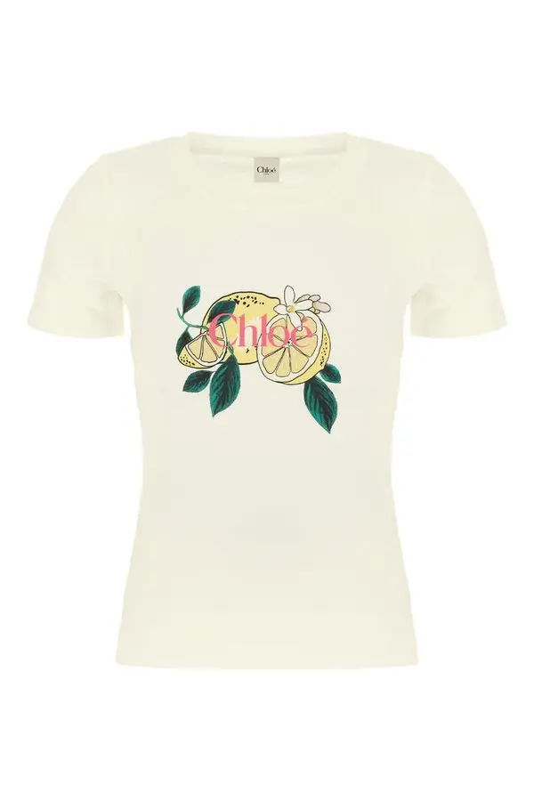 Chloé Printed Short Sleeve T-shirt - Multicolor