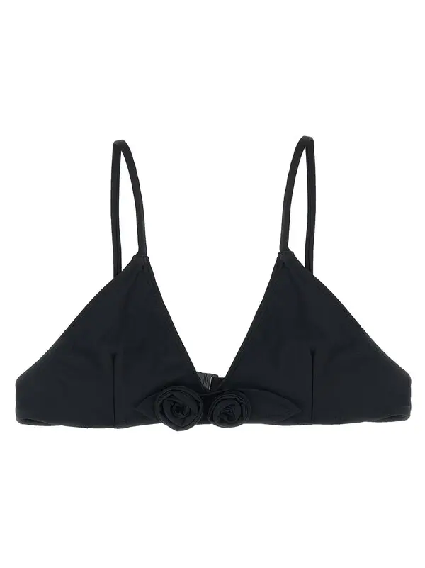 Coperni Flower' Bikini Top - Black