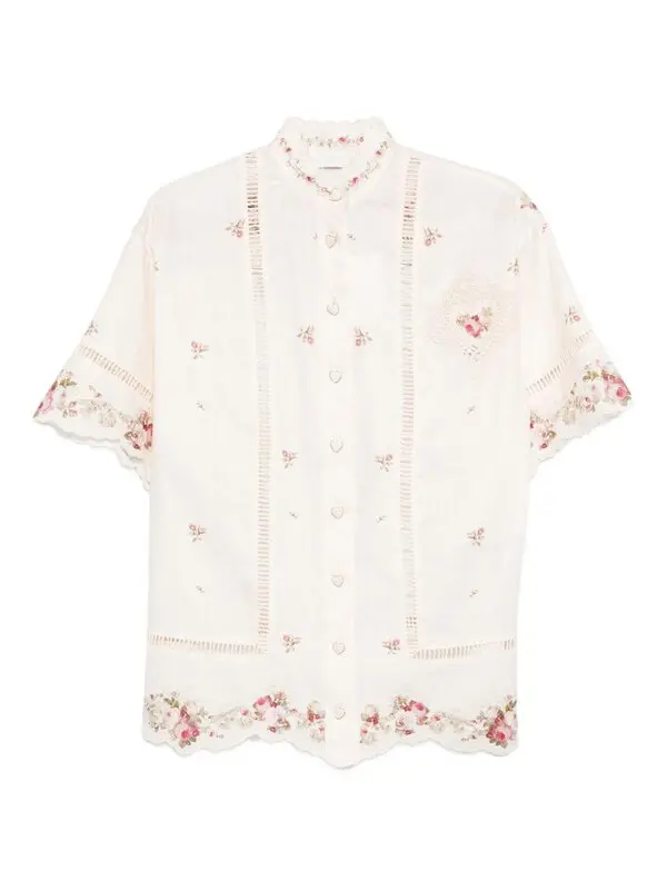 Zimmermann Patience Floral Linen Shirt - Multicolor