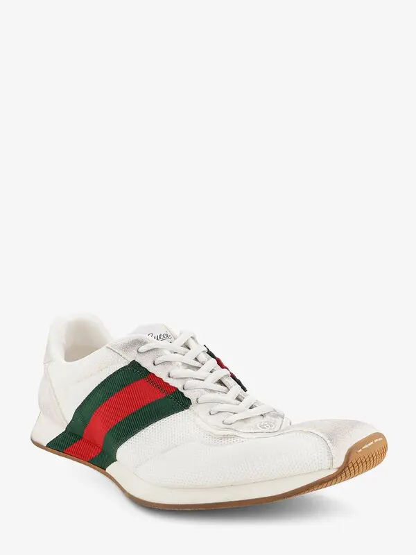 Gucci Tempo Mesh And Suede Sneakers With A Vintage Effect - Multicolor